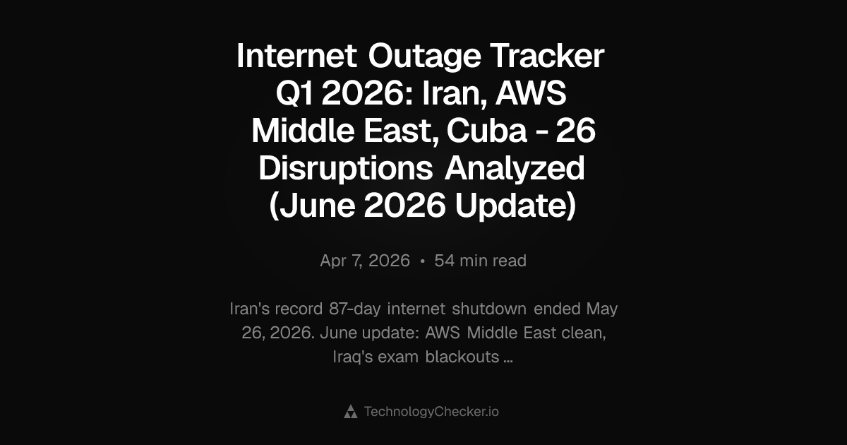Internet Outage Tracker Q1 2026: Iran, AWS Middle East, Cuba - 26 ...